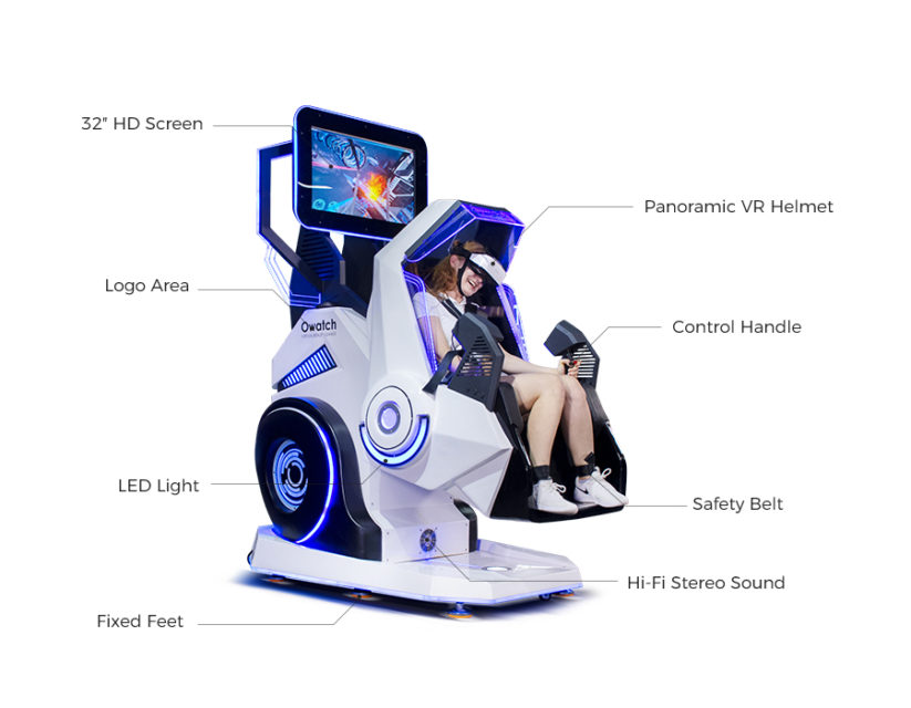 VR 360° Rotating Chair, Roller Coaster Simulator | Owatch™